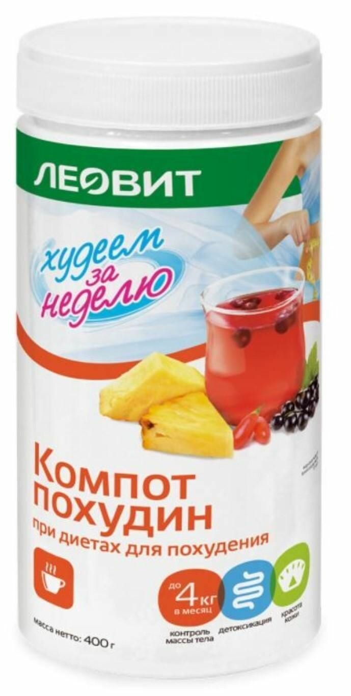Растворимый напиток Леовит "Похудин", при диетах, банка, 400 г