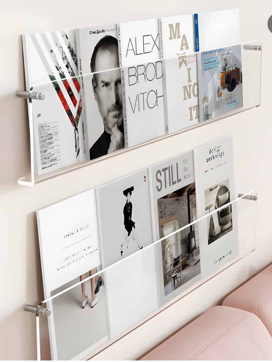 Прозрачная настенная стильная полочка из оргстекла "Limpid" 60x15 см