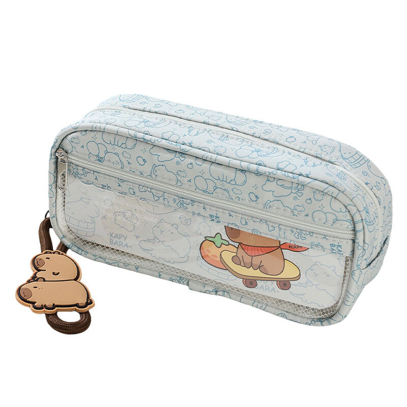 Новый пенал для младших школьников, большой вместимости, с высокой эстетической привлекательностью, для девочек, пенал с медведем, канцелярский ящик с капибарой.