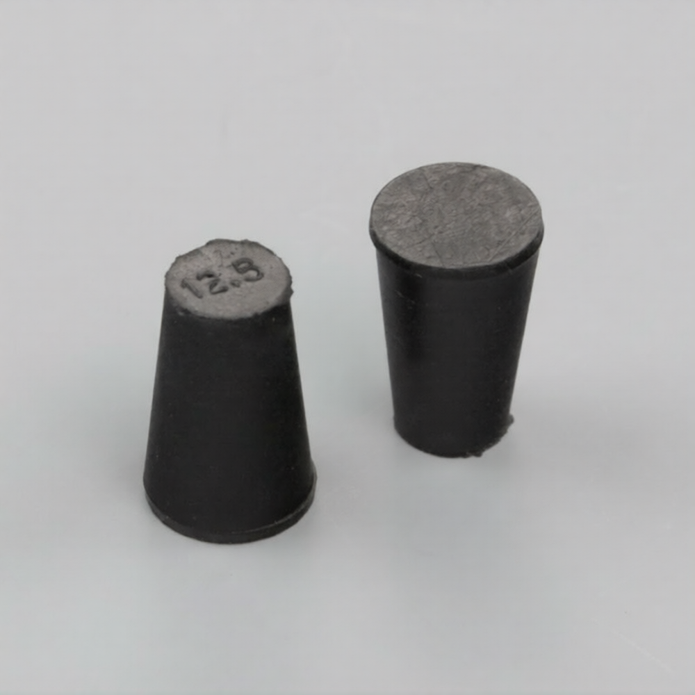 Пробка конусная резиновая № 12,5 черная для лабораторной посуды, упаковка 30 штук