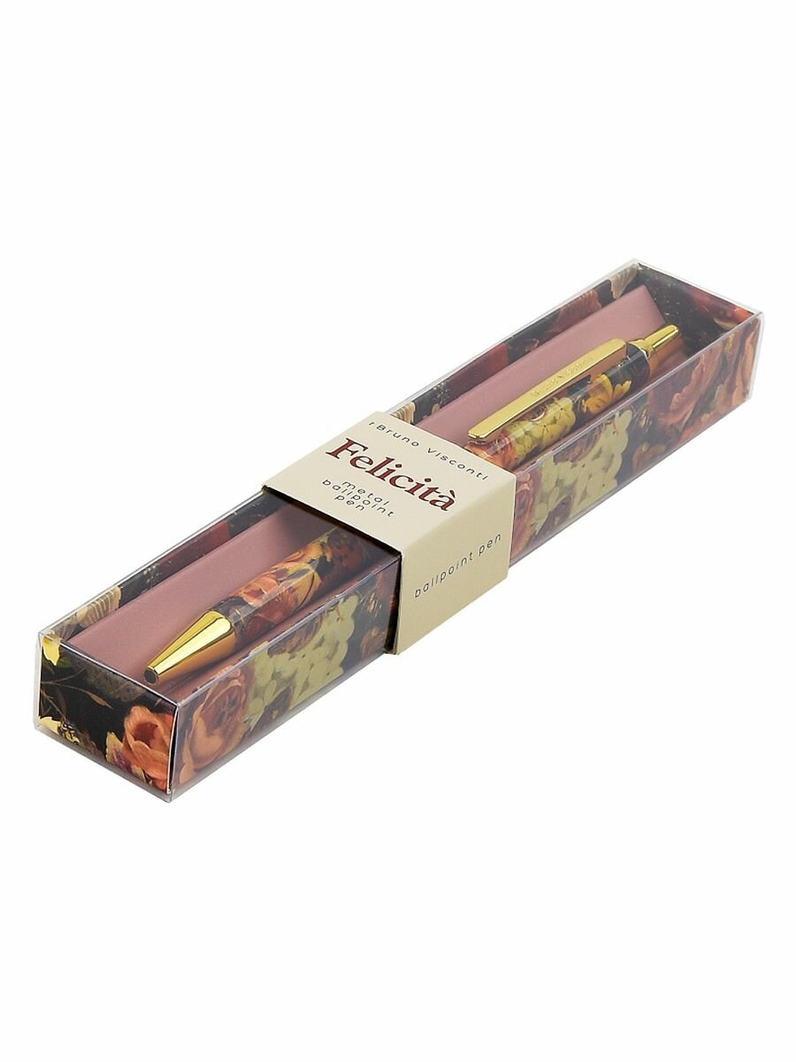 Автоматическая шариковая ручка Bruno Visconti FLORA.LUSH BOUQUET в подарочной упаковке, синие чернила, 0.7мм