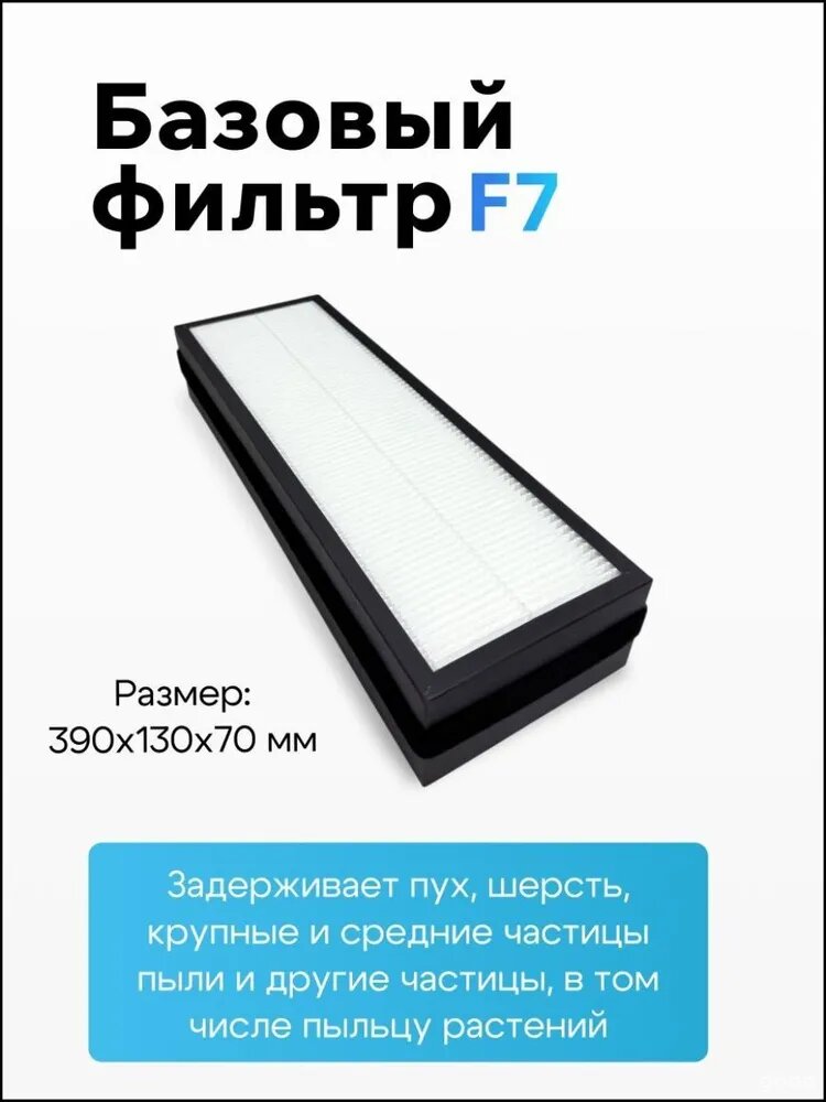 Эксклюзивные картриджи HEPA H13 для бризера O2 Tion, фильтр F7, 3 шт, 390x130x70 мм