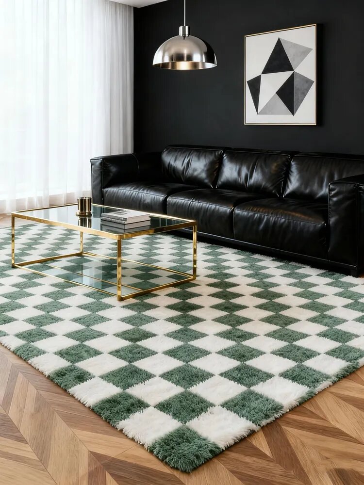 Ковер Ковёр в шахматном стиле 90x180 см