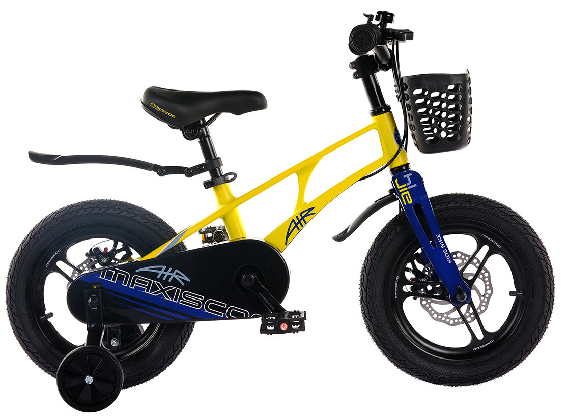 Детский велосипед Maxiscoo Air Pro 14" (2024) 14 Желтый (90-110 см)