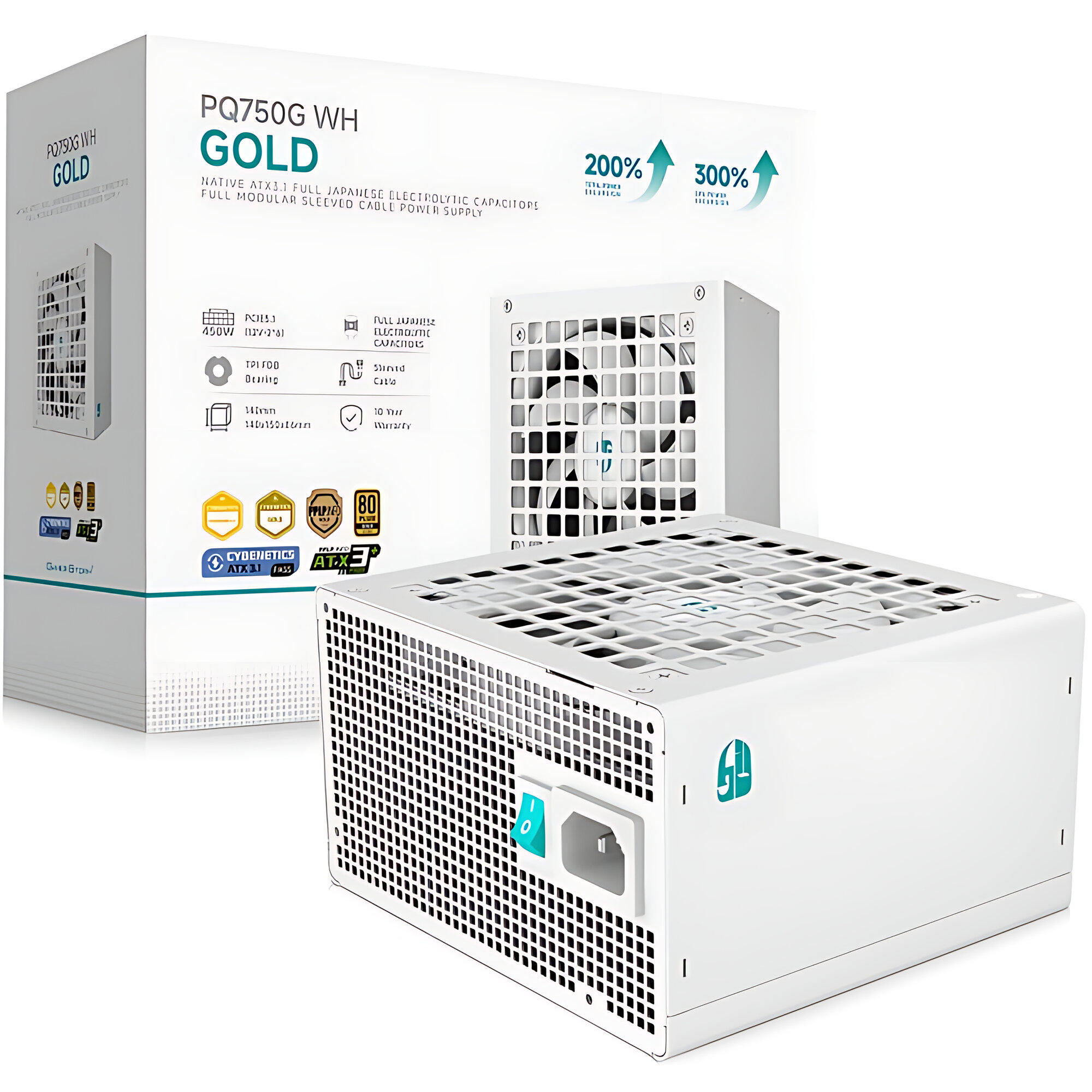 Блок питания Deepcool 750W GAMERSTORM PQ750G WH (модульный, 16 Pin PCIe 5.0, 80 PLUS Gold)