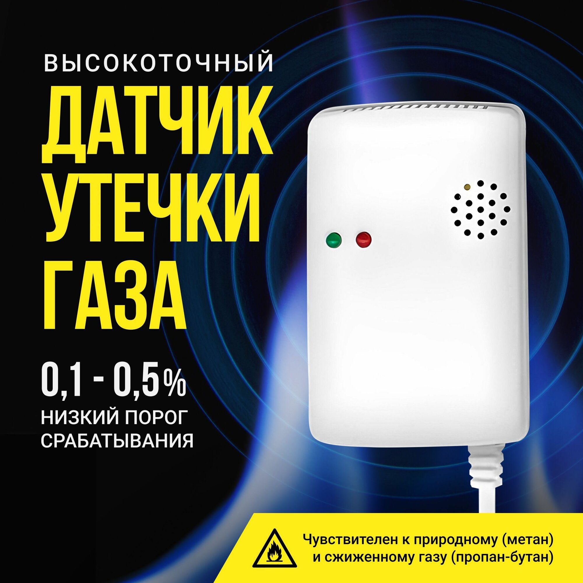 Датчик утечки газа высокоточный, метана, пропана