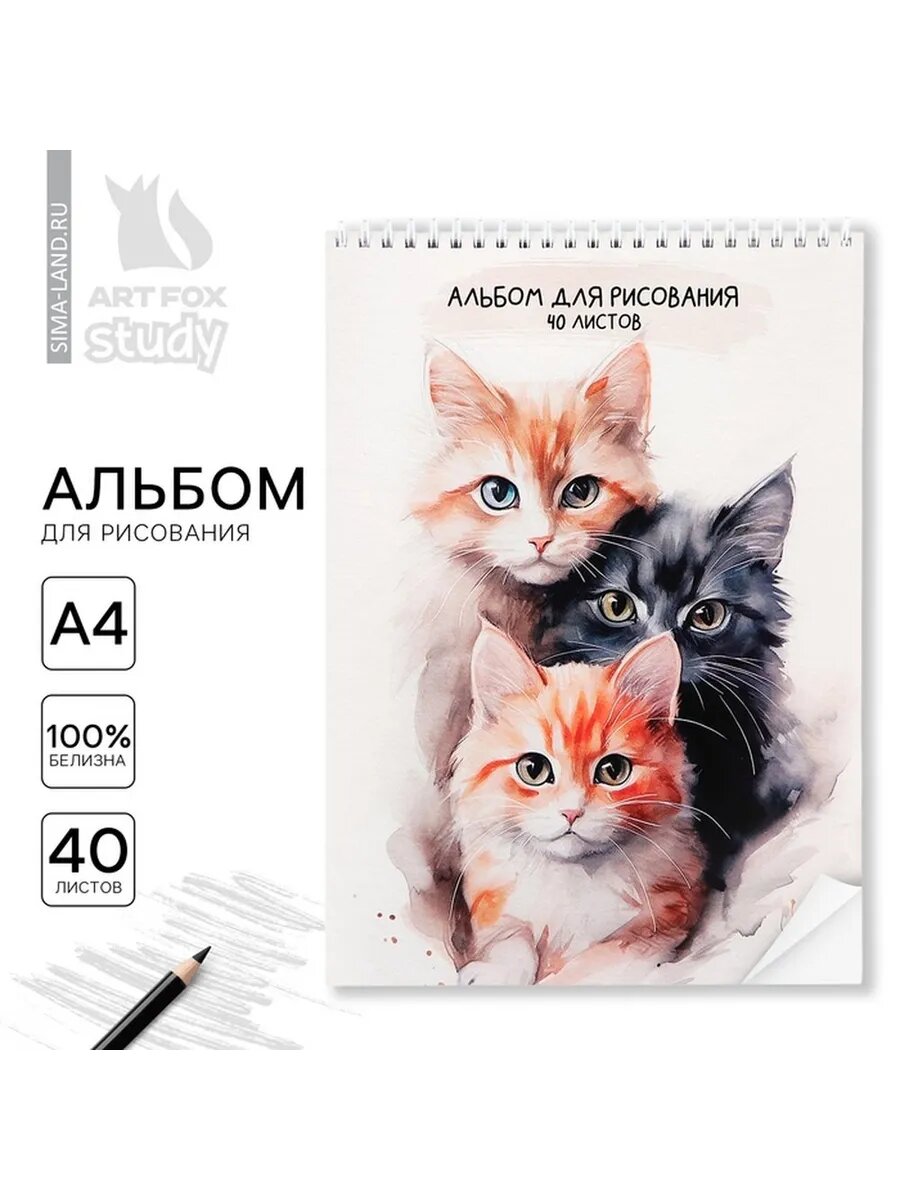 Альбом для творчества с милыми котиками