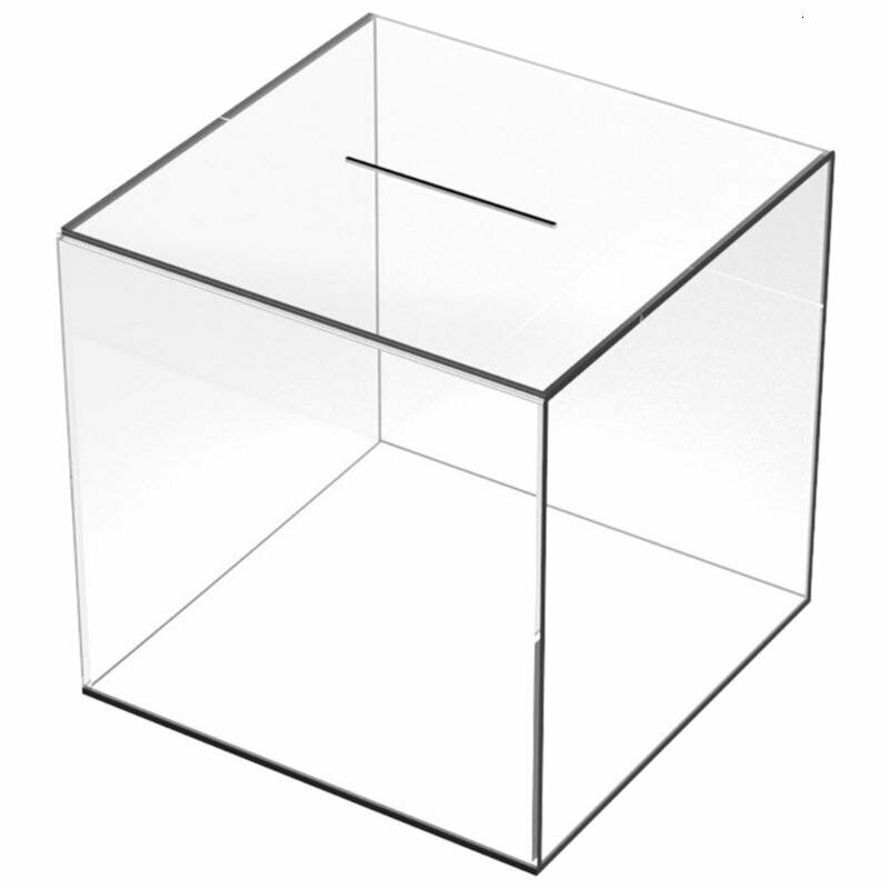 Прозрачная копилка из акрила, M