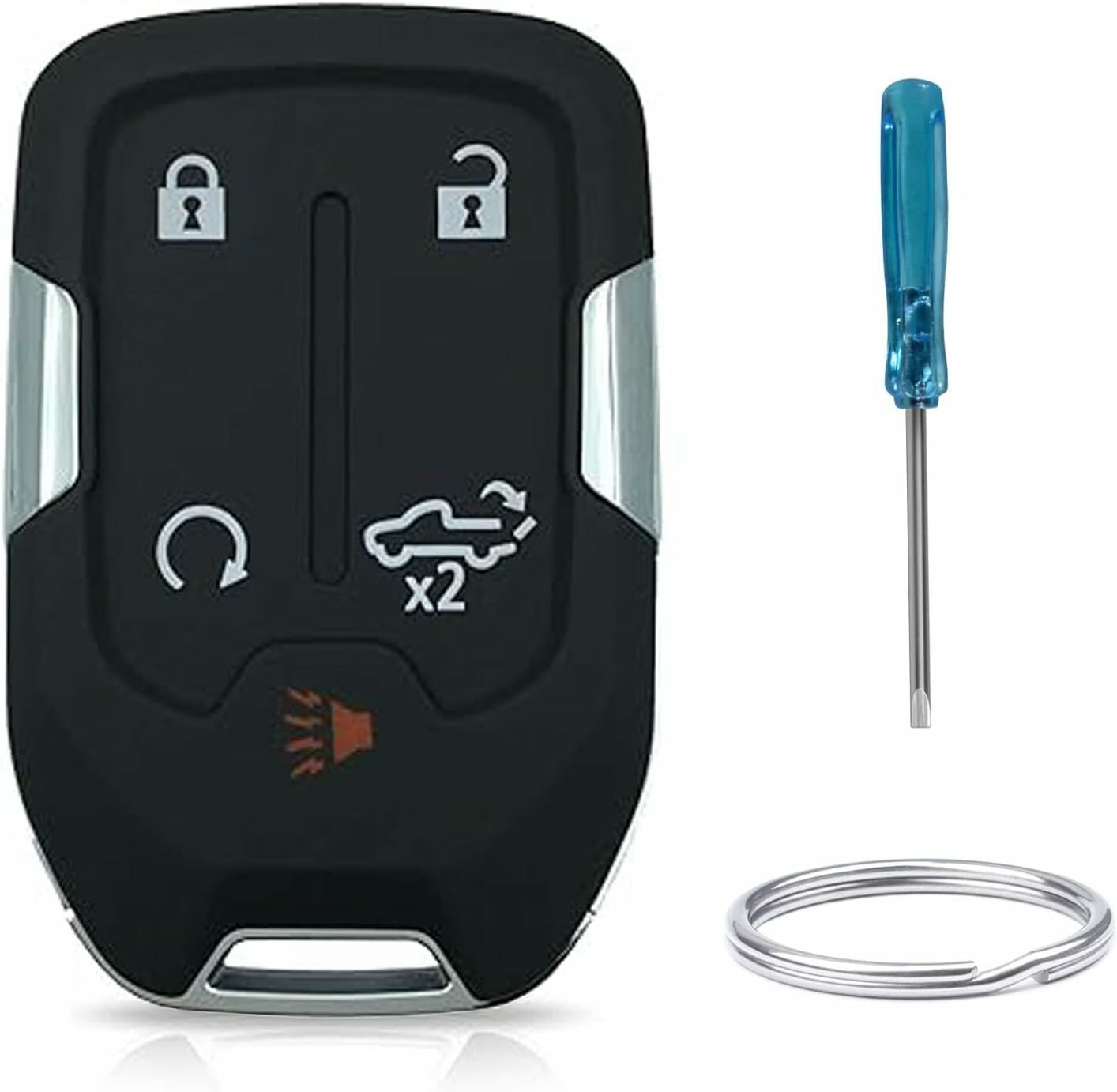 Замена крышки брелока с 5 кнопками для пикапов Sierra, Chevy Silverado, Acadia 2019-2024 годов (АБС-пластик + цинковый с