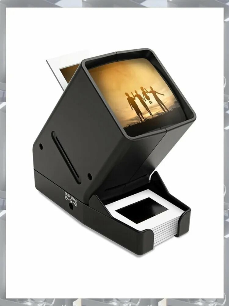 Просмотрщик Слайдов 35 Мм, 3-Кратное Увеличение, Питание От USB/Батареи