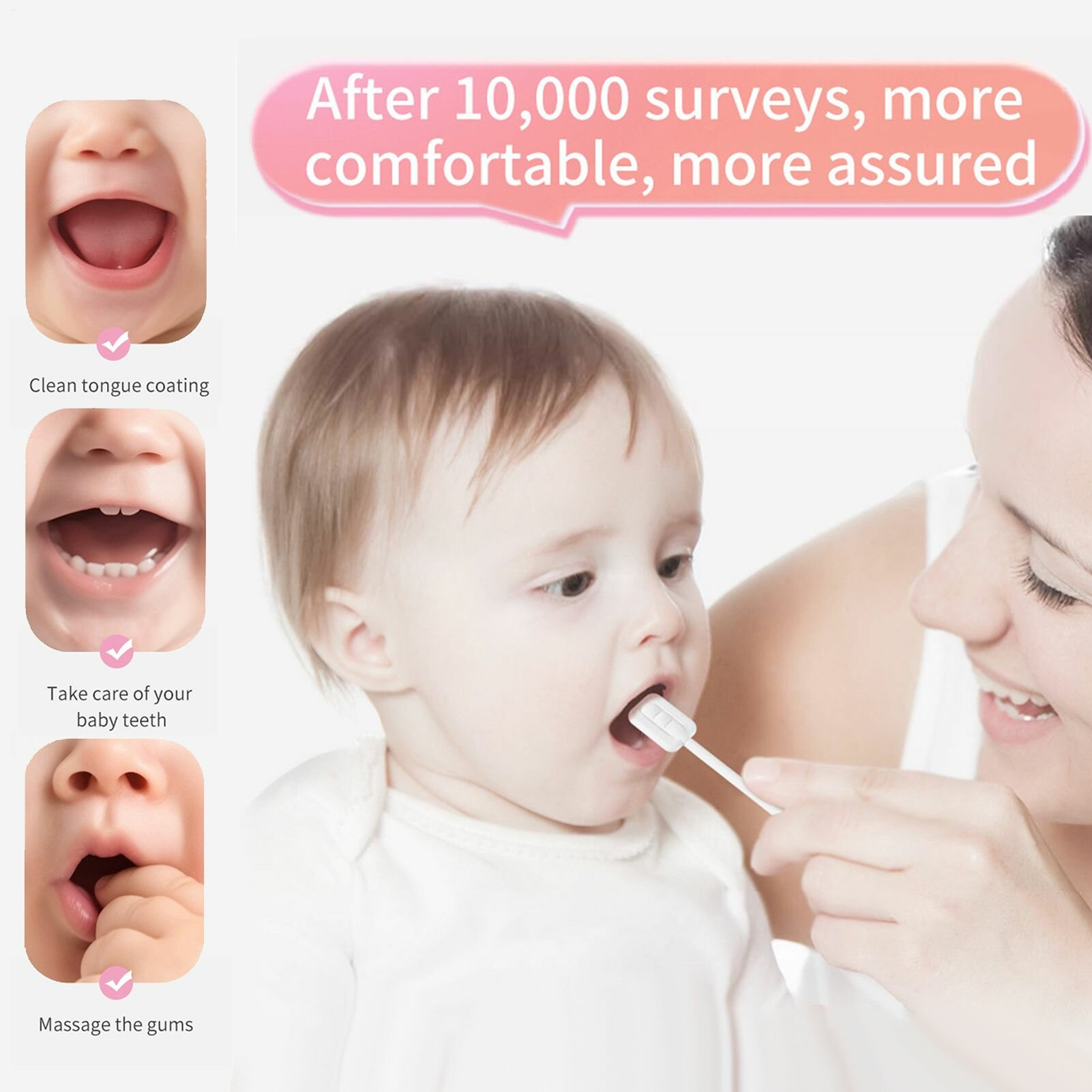 Детские средства для чистки полости рта, Детские марлевые средства для чистки языка , Скребок для языка