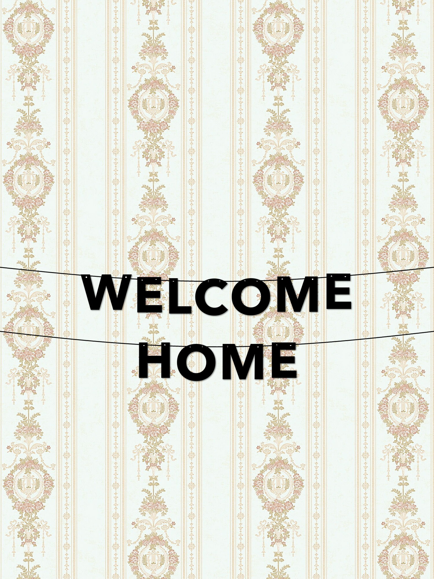Украшение интерьера, декор для комнаты, гирлянда на стену welcome home - для гостиной, спальни или прихожей, высота букв 10 см, толщина букв 1 мм, долговечный материал