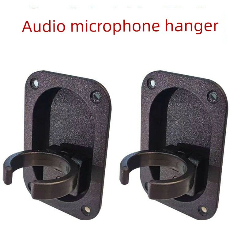 Прочный настенный кронштейн для микрофона KTV с крючком, 2 шт, подходит для беспроводных микрофонов - Высокое качество