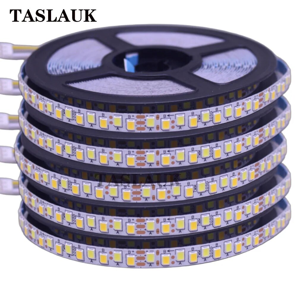 Светодиодная лента 5m 200leds CCT, белый/теплый белый
