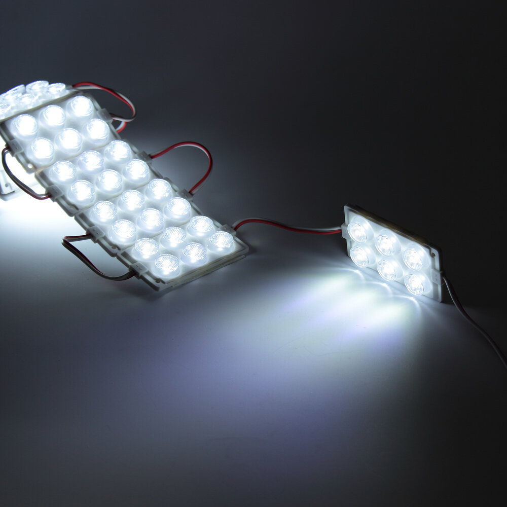 Светодиодный модуль 6 led 3030 MOD110 (12V, 3W, cool white, IP65), 20 шт. в наборе