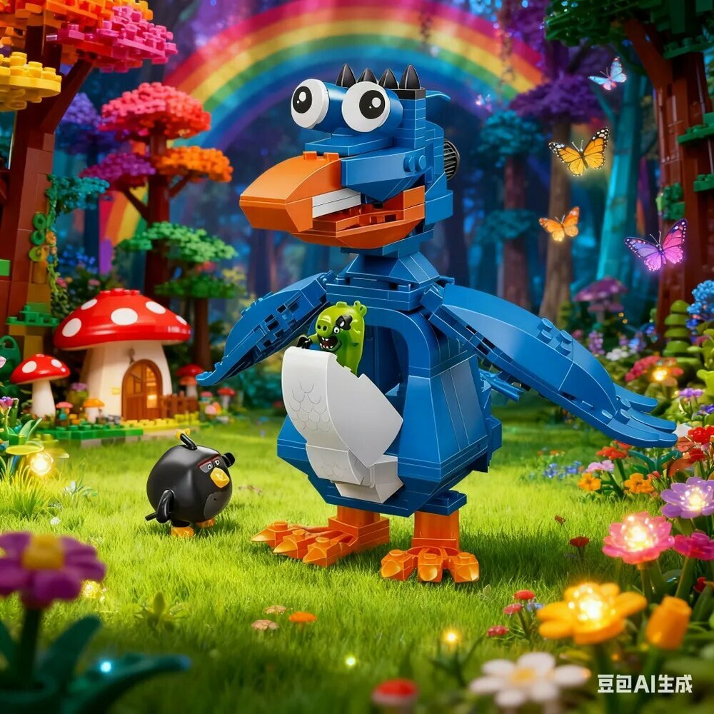 Конструктор пластиковый Злые птицы / Angry Birds Building Block Toy