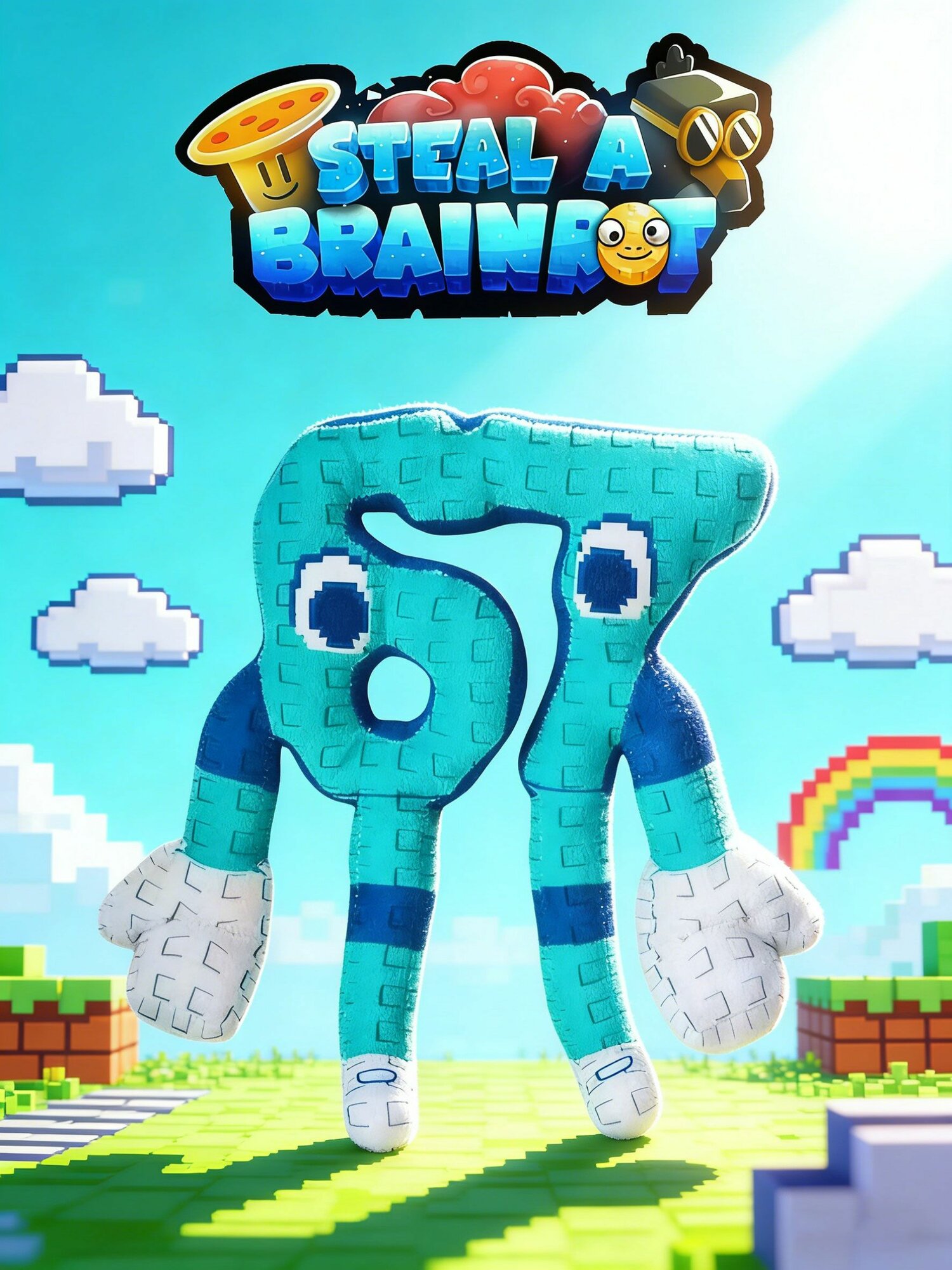 Мягкая игрушка Roblox (Роблокс) Los 67, Steal a Brainrot
