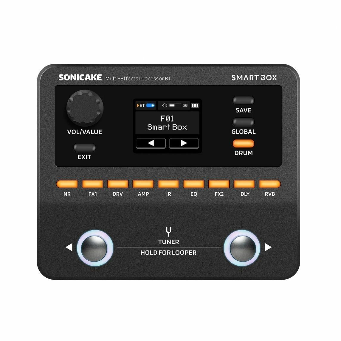 Процессор эффектов SONICAKE Smart Box для электрогитары и баса, Bluetooth, эмуляция кабинета, OTG запись, портативный