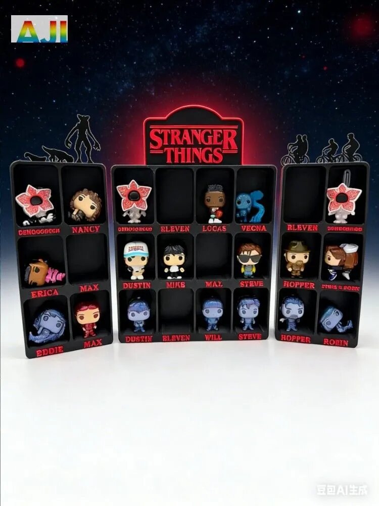 Подставка для фигурок Kinder Joy Stranger Things для 24 фигурок Черная — фото 1