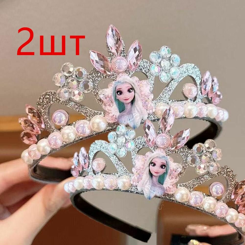 Диадема для девочки на Новый год с кристаллами и стразами "Эбилен", украшение корона