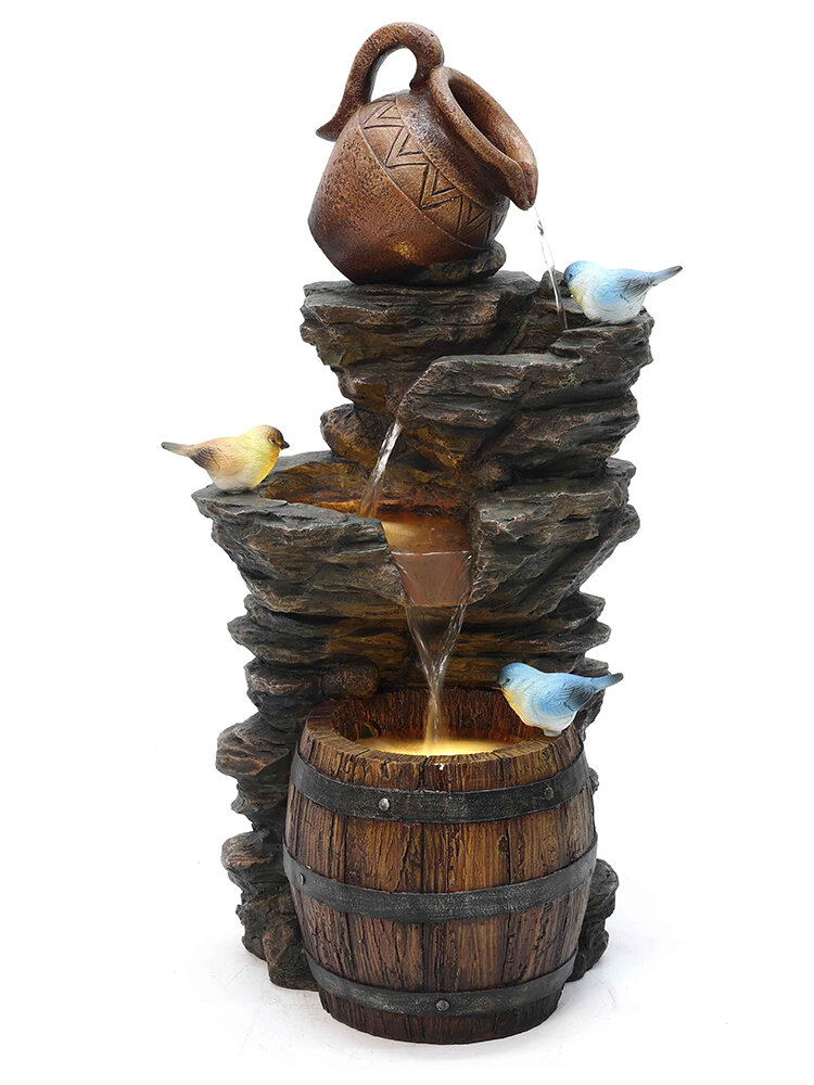 Фонтан Waterfall "Чегем", декоративный, с подсветкой, разноцветный, полистоун