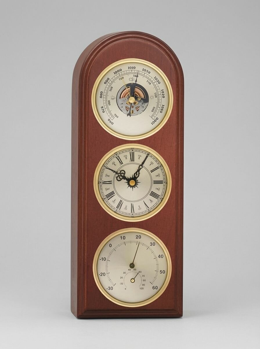 Метеостанция механическая КМ93010-ЧБ(ТГ)-М настенная бриг