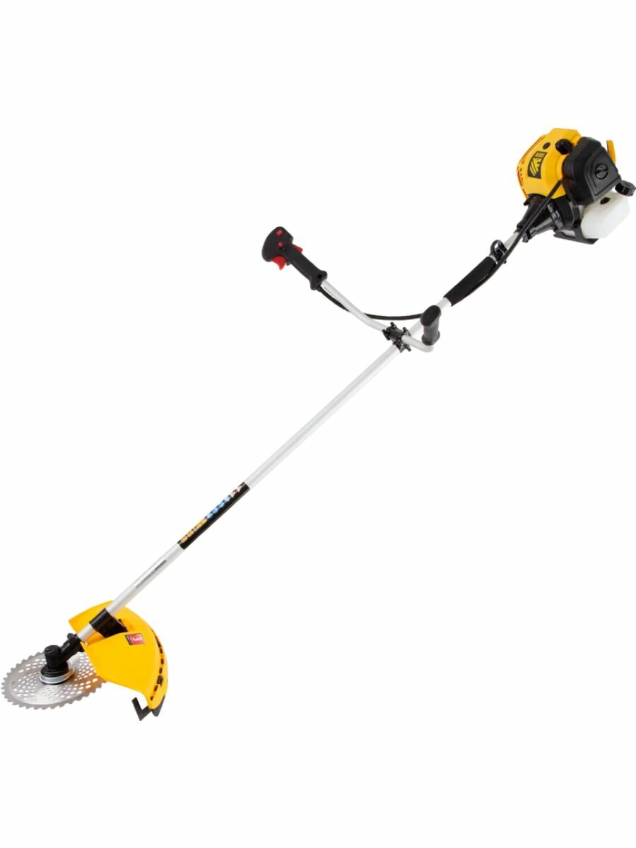 Триммер бензиновый Denzel DT 43, 43 см3, 2.5 л. с, неразъемная штанга, желтый/черный