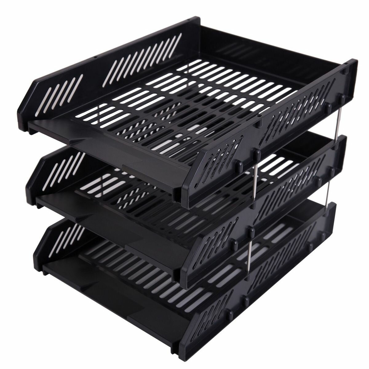Лоток горизонтальный Deli сборный, 3 шт, 325х241х255 мм, черный E9213-BK
