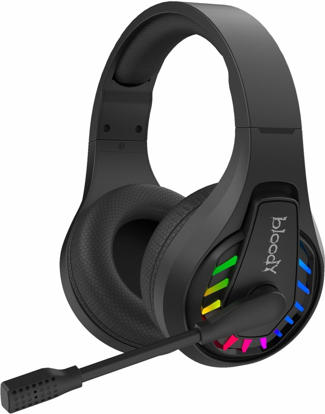 Наушники с микрофоном A4Tech Bloody, черные, мониторные, BT, оголовье (GR230)