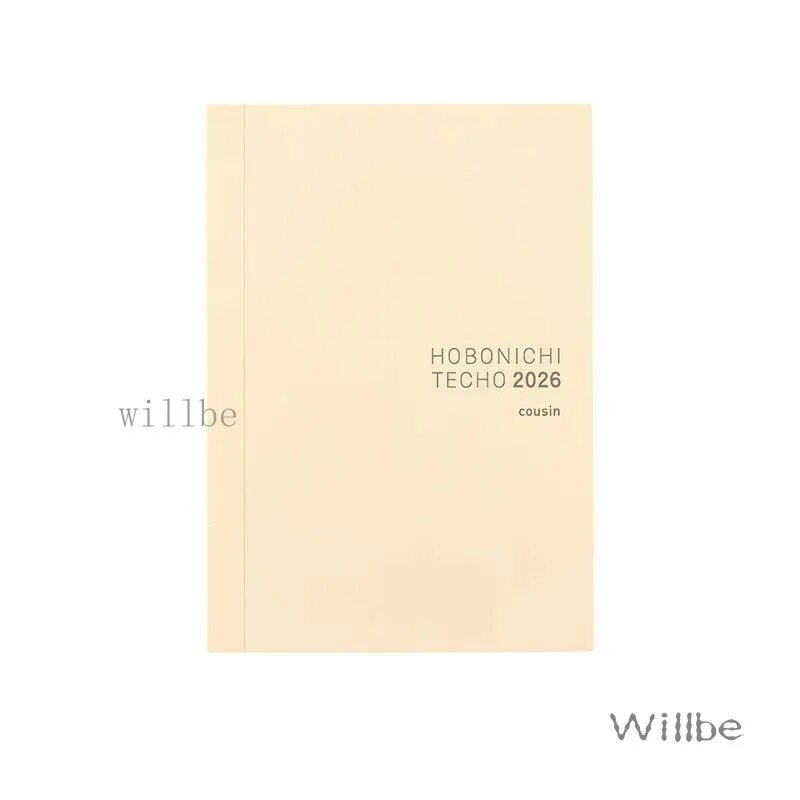 Еженедельник Hobonichi Techo 2026 Cousin А6 в клетку с ляссе для планирования и записей