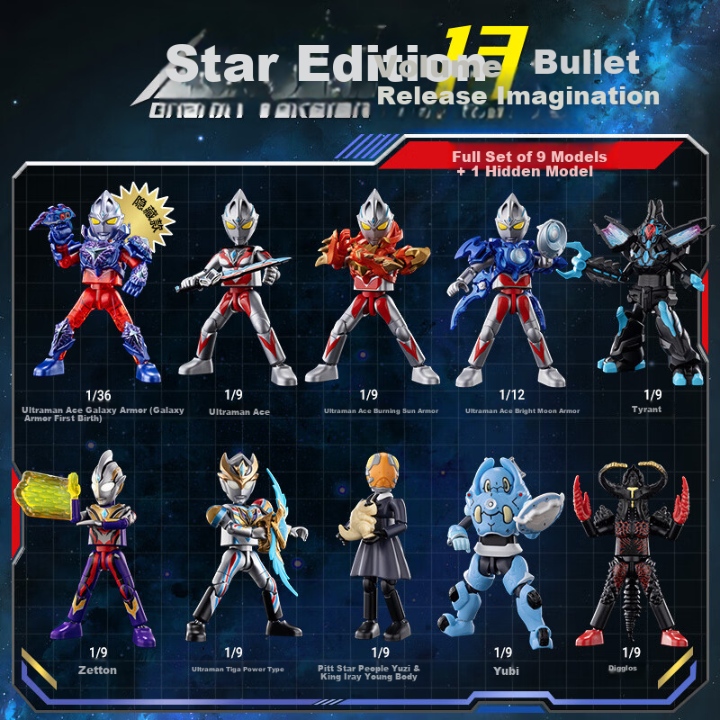 Buluke Ultraman Star Version 13 Сборная фигурка из деталей для мальчиков Характеристики：Звездные войны: Сила