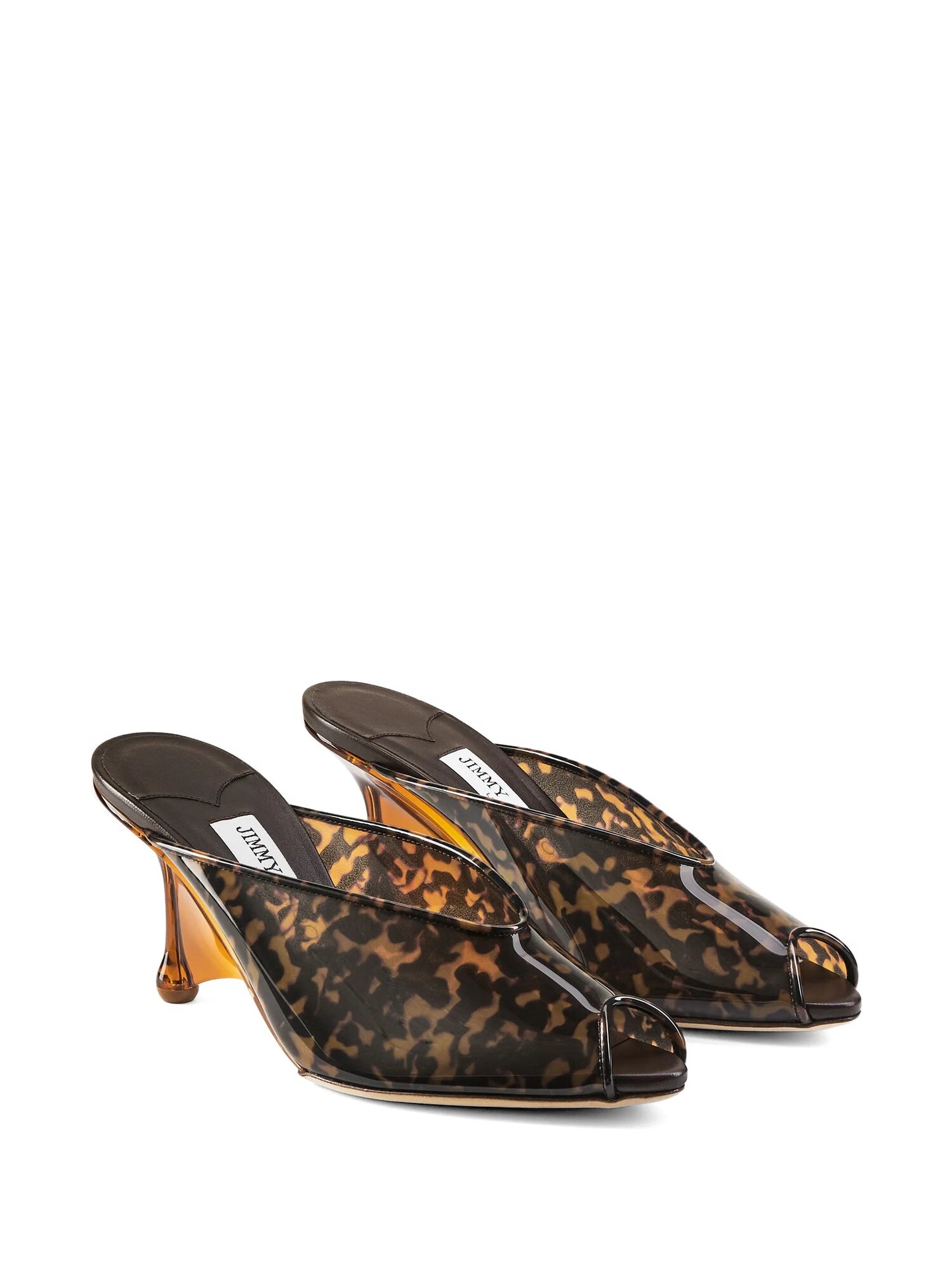Мюли JIMMY CHOO Glace Mule 80, размер 40, brown — фото 1