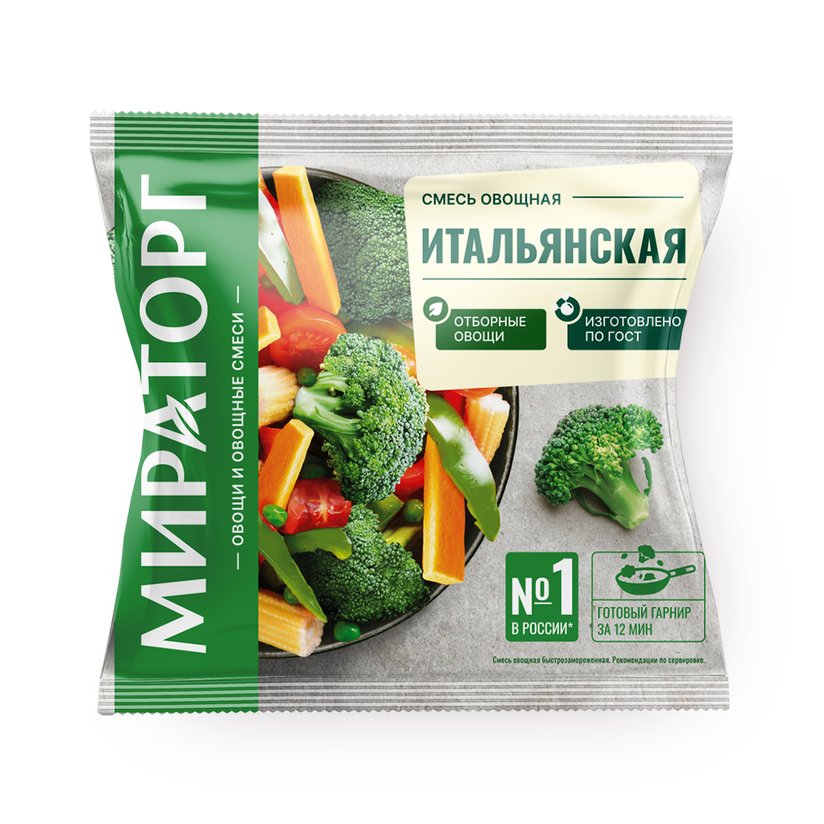 Смесь овощная Итальянская «Мираторг» замороженная, 400 грамм, пакет