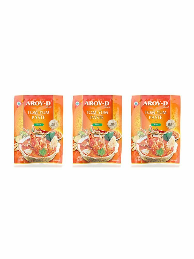 Aroy-D Паста Tom Yum, 50 г, 3 шт