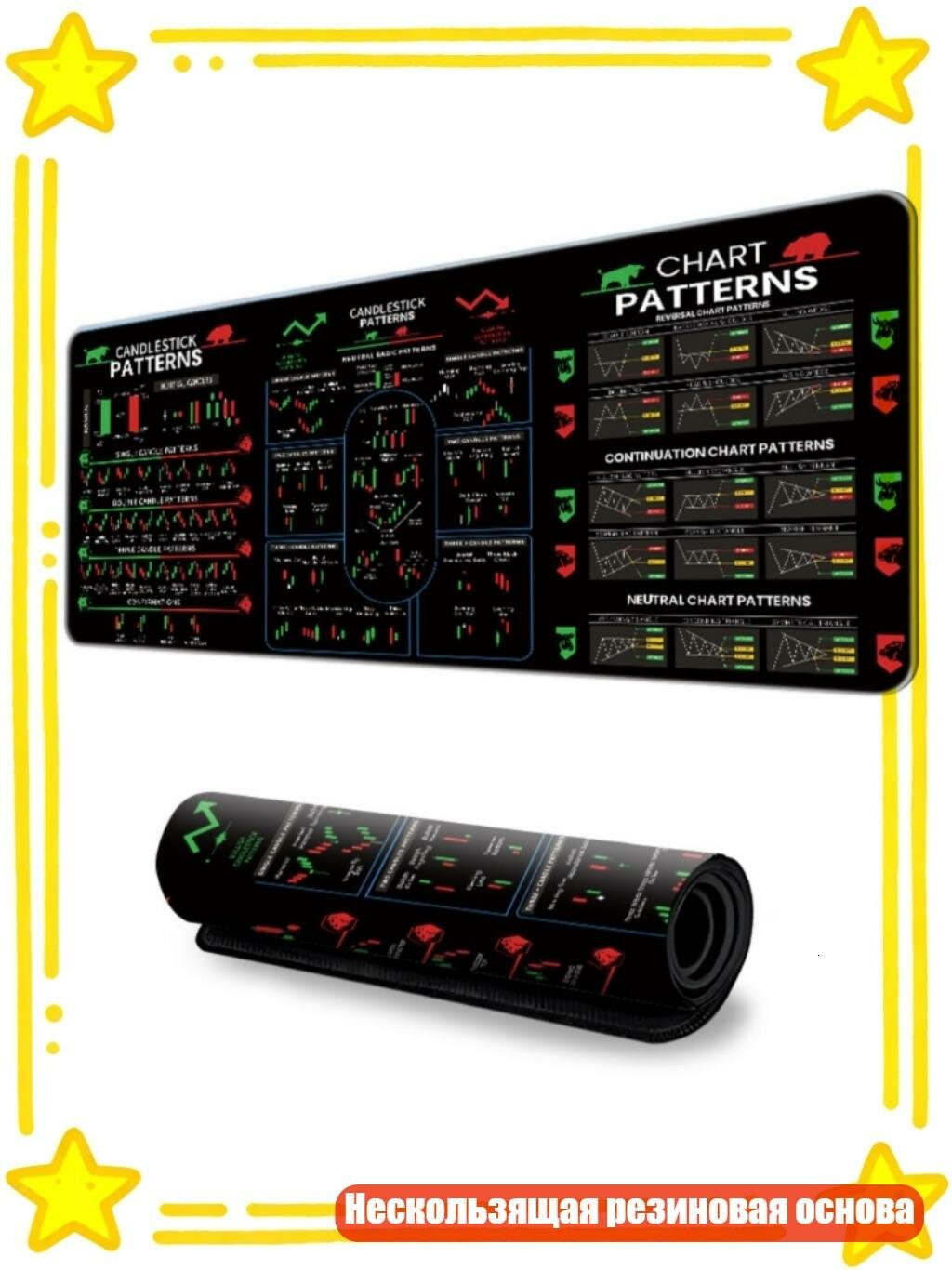 Коврик для мыши «Trading Desk», 300x600x3 мм - 2447