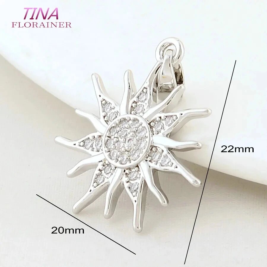 Подвески солнечные из латуни и циркония Florainer Tina