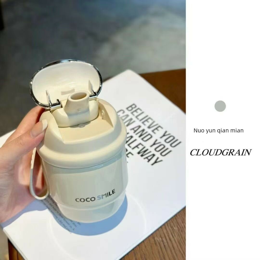 300 мл вакуумный кофейный стакан из нержавеющей стали 316 с соломкой, легкий для повседневного использования, цвет