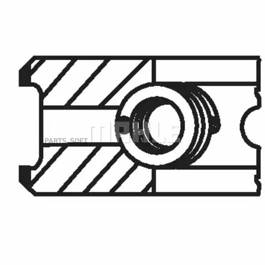 Кольца поршневые OPL/ALFA/FIAT 2.0CDTI A20DTL 10- +0.25mm от официального дистрибьютора, MAHLE, артикул 011RS001100N1
