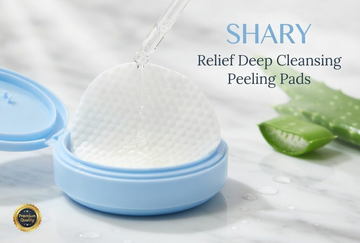 Shary Рельефные глубоко очищающие пилинг-пады для всех типов кожи Relief Deep Cleansing Peeling Pads 120 г