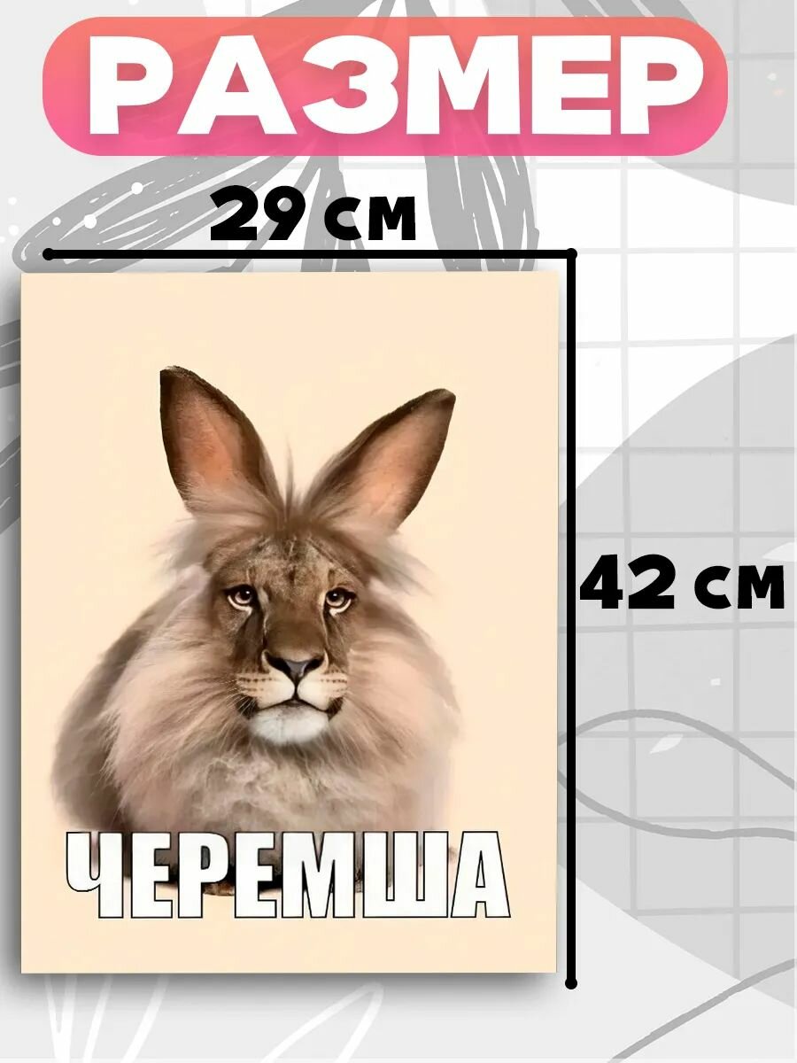 Постеры на стену Черемша мем, , плакат 1шт, А3 размер. — фото 1