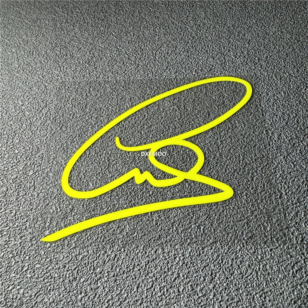 Наклейка автограф Гамильтон, желтый, fluorescent yellow