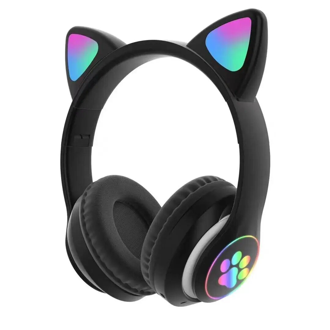 Детские наушники Cat Ear Bluetooth черные