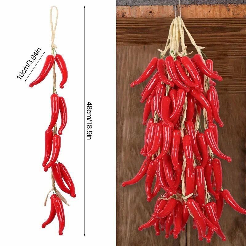 Искусственные стручки чили, 3 шт, Красный