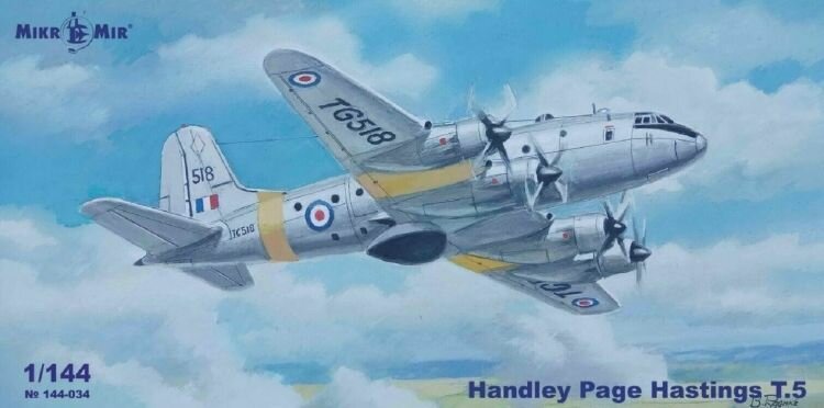 Сборная модель самолёта Handley Page HP.67 Hastings T5 (без коробки) (1/144) MikroMir 144-034