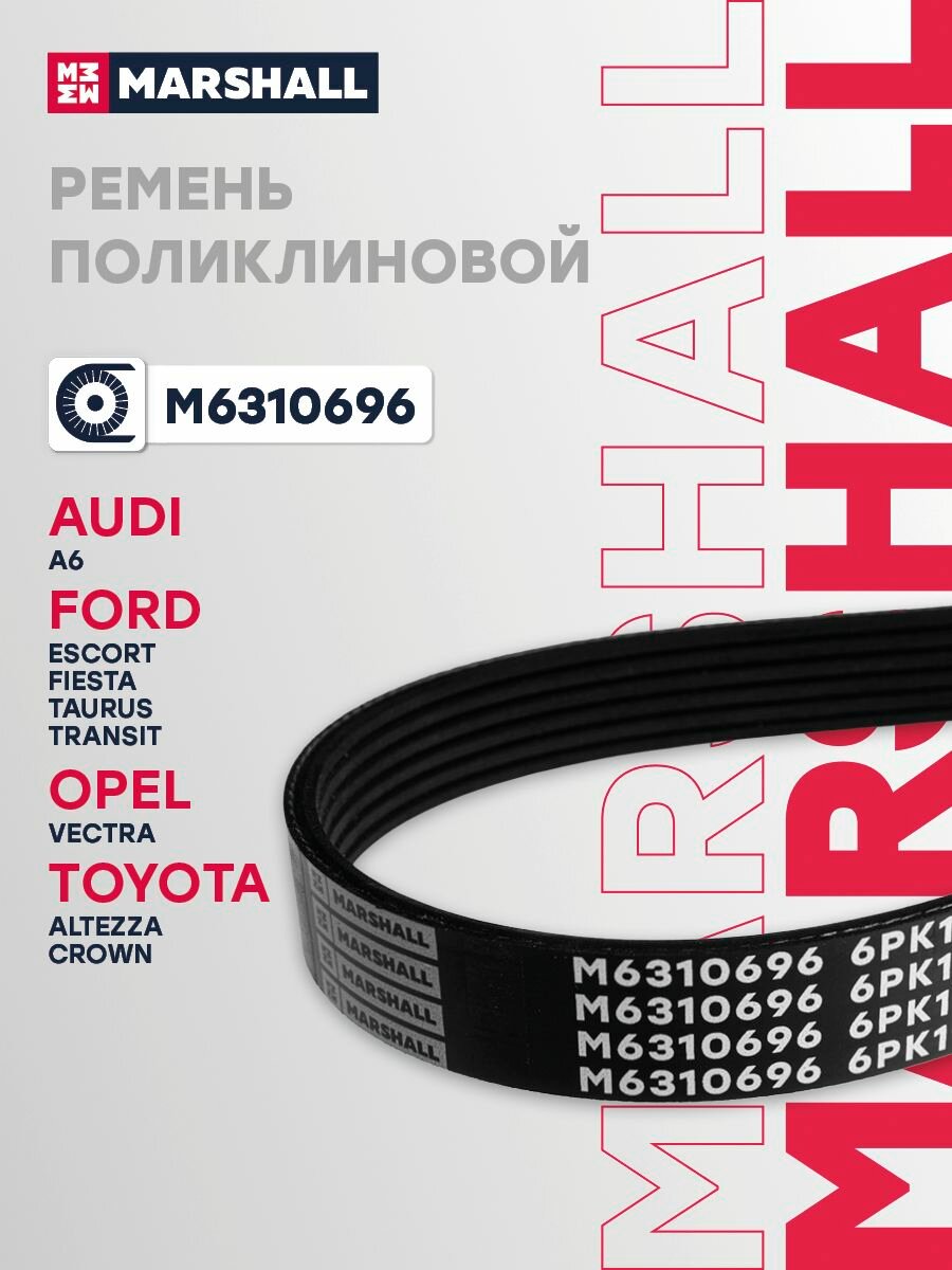 Ремень поликлиновой 6PK1920 AUDI A6 97- FORD FIESTA 89- TRANSIT 86- OPEL VECTRA 02-
