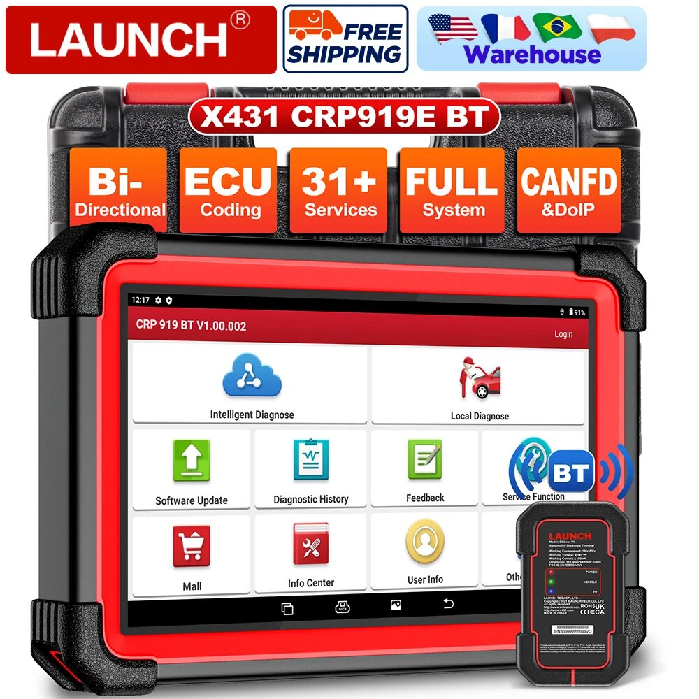 LAUNCH X431 CRP919E EU RU version OBD2 сканер