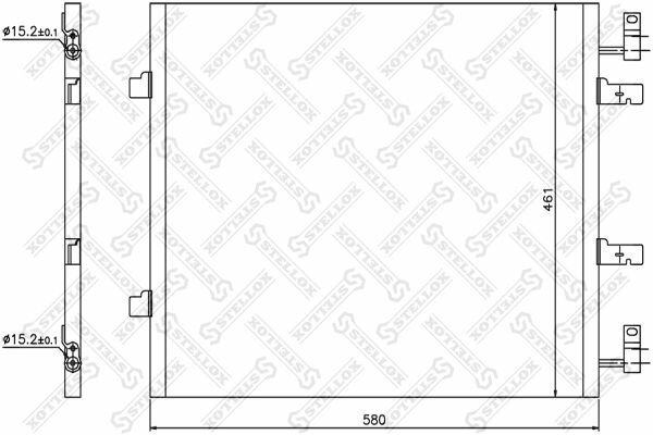 STELLOX Радиатор кондиционера (конденсер) для Renault Trafic 2.0DCi 06-08