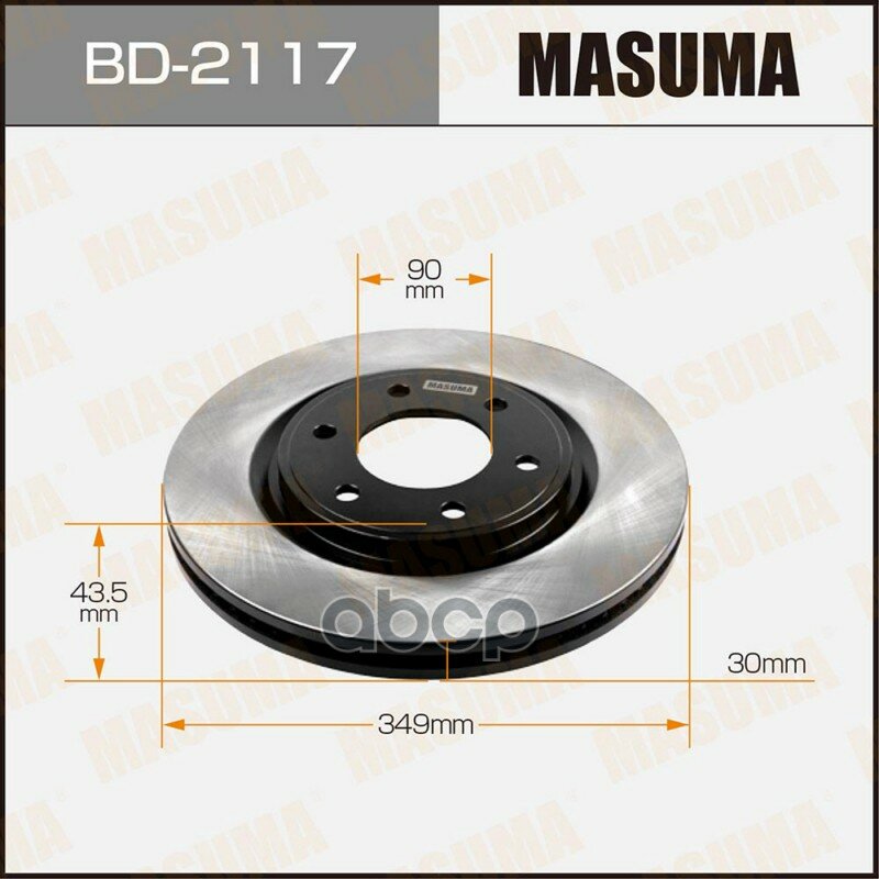 Диск тормозной NISSAN QX80/QX56 (Z62) MASUMA BD-2117 Masuma арт. BD-2117