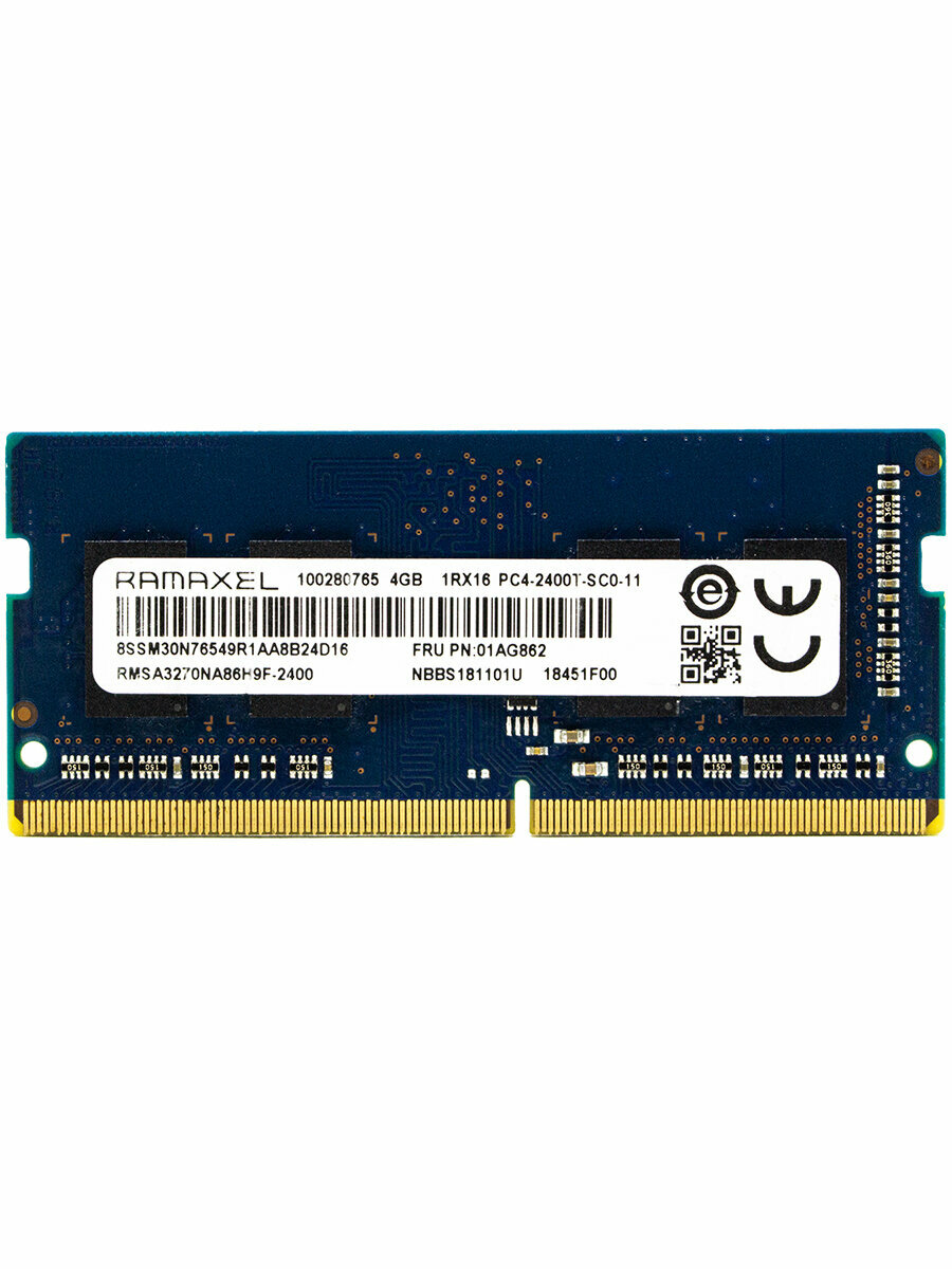 Модуль памяти для ноутбука SODIMM DDR4 4GB PC19200 2400МГц Ramaxel RMSA3270NA86H9F-2400