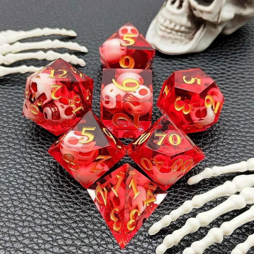Набор кубиков из смолы DND Настольная игра Dungeons & Dragons COC Running Group TRPG Многогранник Ктулху D20 Набор кубиков